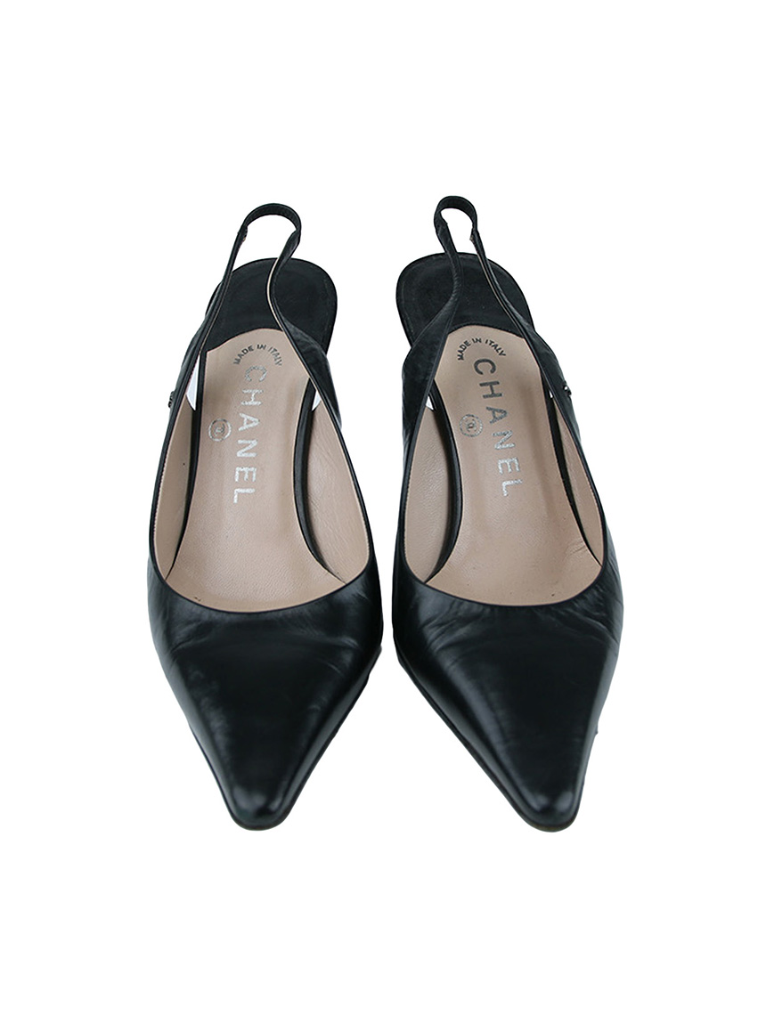 Sapato Chanel Couro Preto Original - BMQ8 | Etiqueta Única