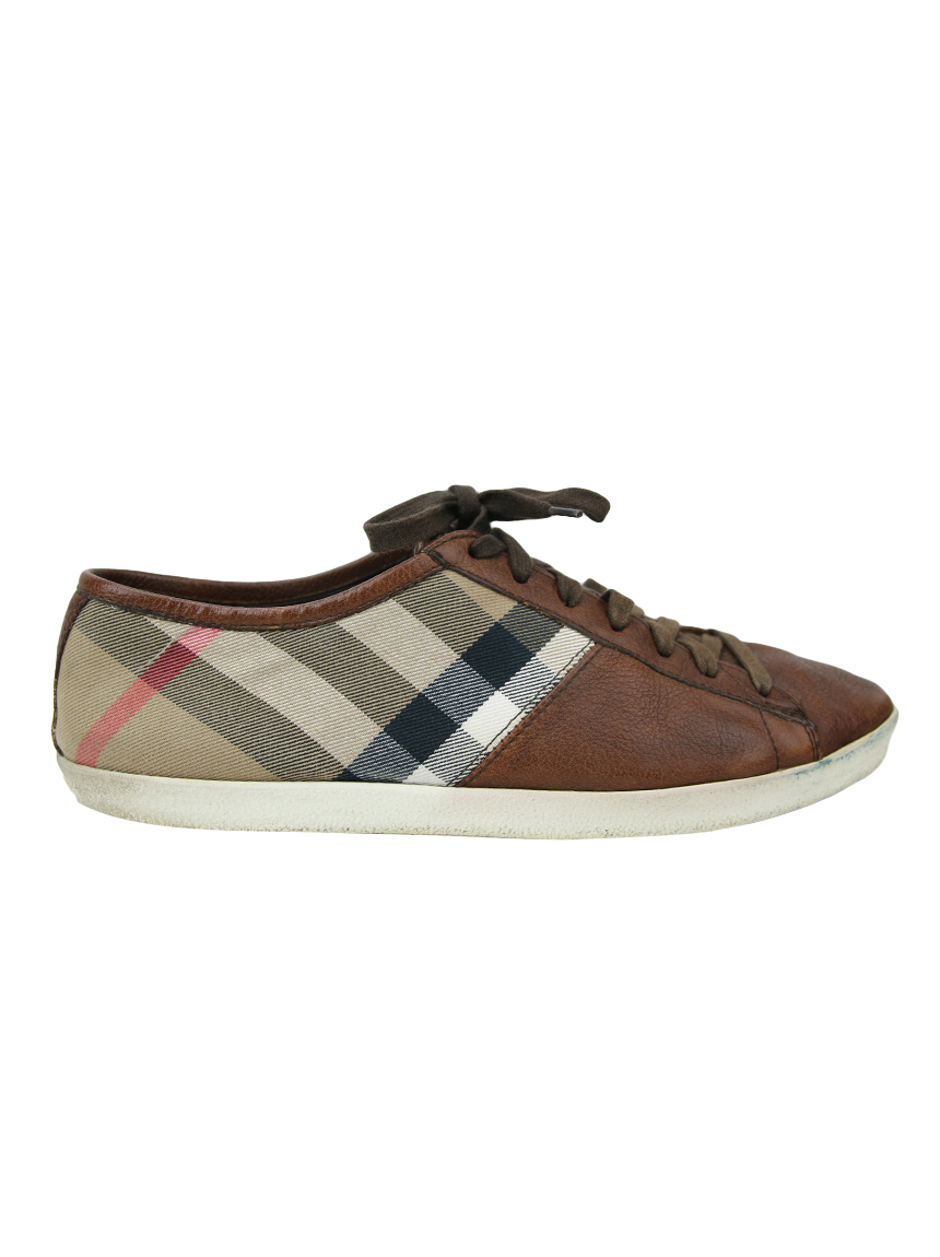 Tênis Burberry Couro Marrom Masculino Original - BSK89 | Etiqueta Única